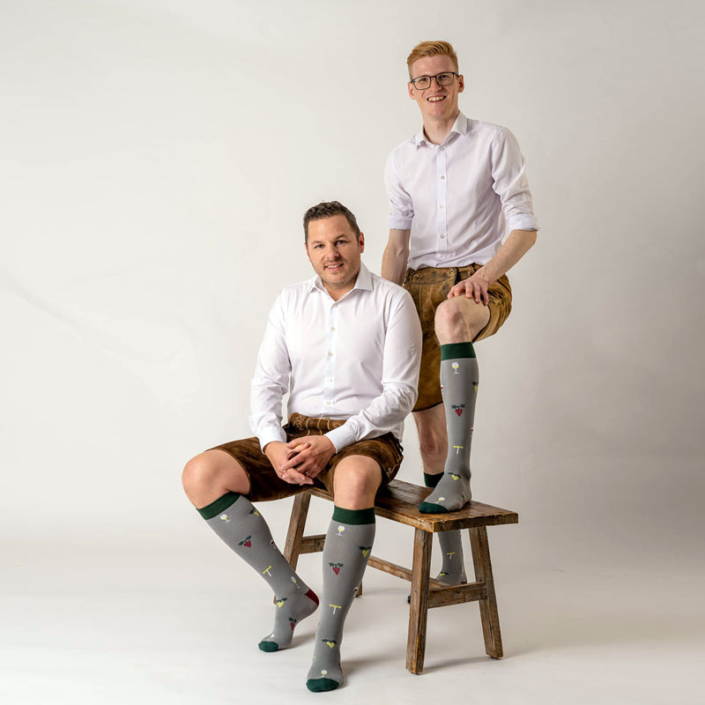 Grauer Winzerstrumpf LEONHARD - xunt